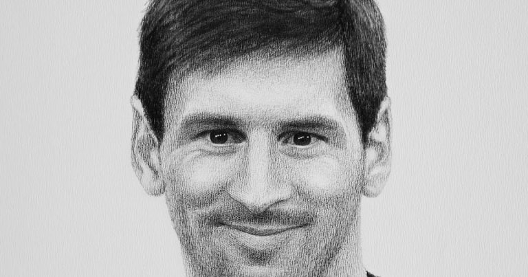 Dibujos a Lápiz de Messi - Dibujos a Lápiz