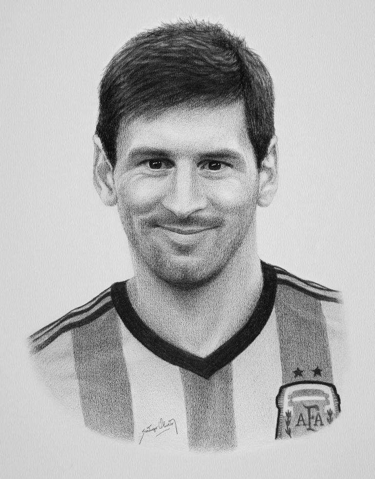 Dibujos a Lápiz de Messi - Dibujos a Lápiz