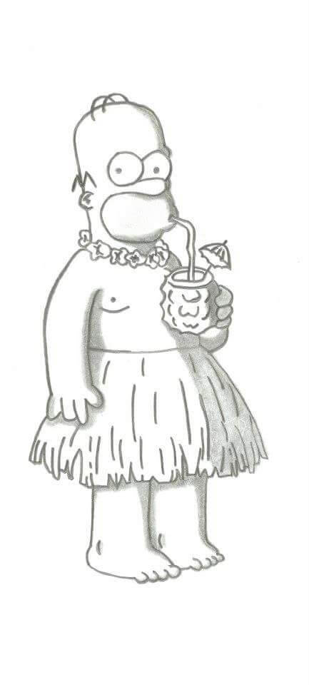 Dibujos de Homero Simpson | Los 10 Mejores a Lápiz