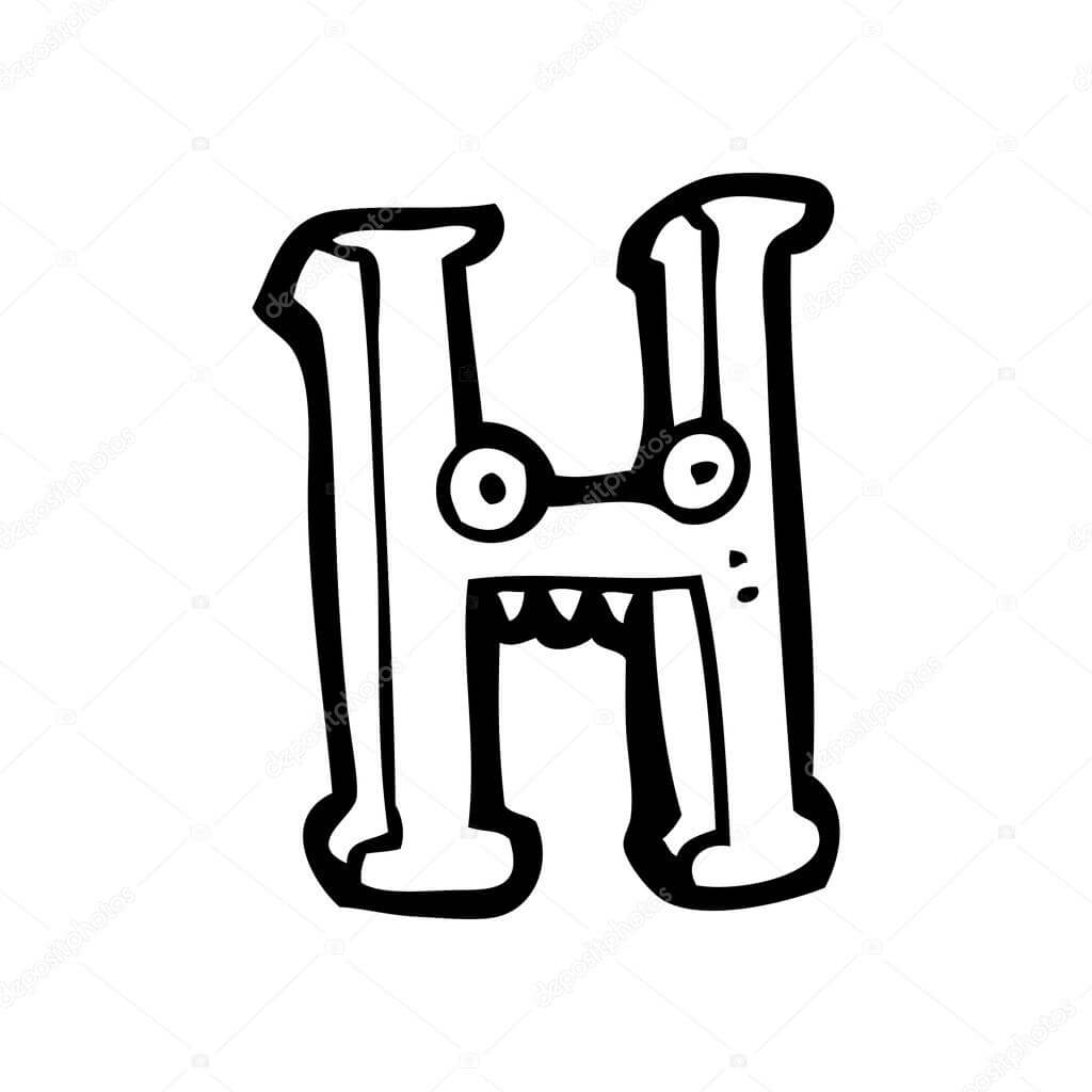 Dibujos a Lápiz con letra H | Momento de aprender con los peques