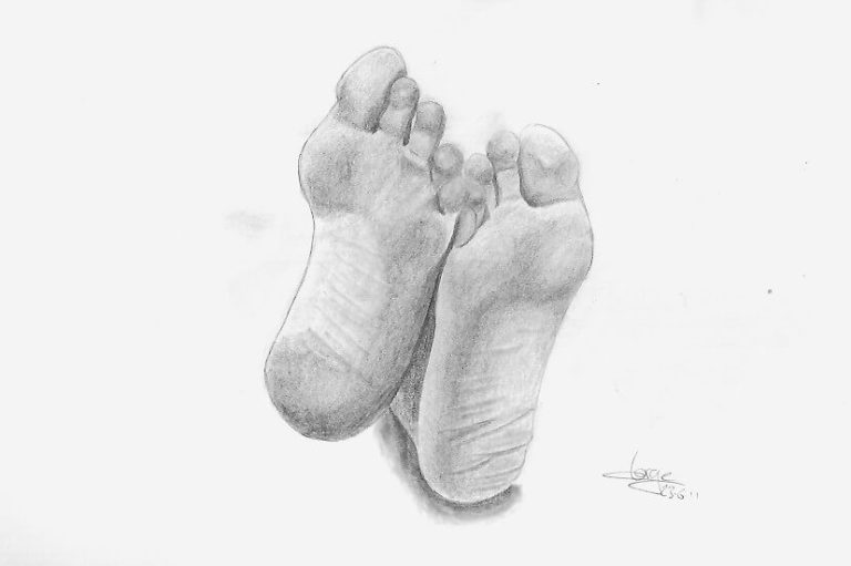 Dibujos de Pies a Lápiz | Aprende a dibujar un Pie