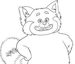 Dibujos de Red a lápiz | Turning Red | Para Imprimir