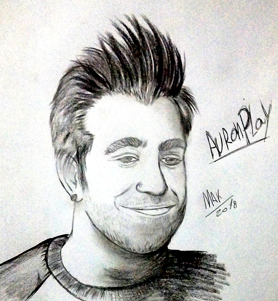 Dibujos de AuronPlay a Lápiz | Realistas | Para Imprimir
