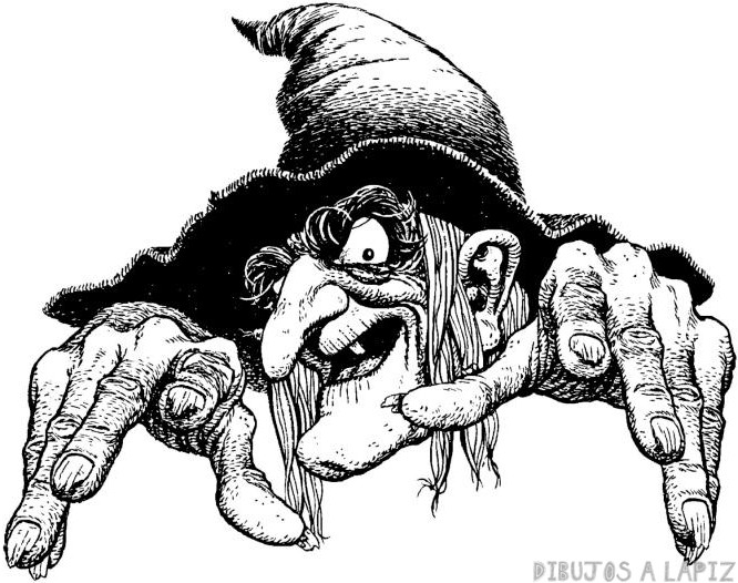 Dibujos de Brujas a Lápiz | Fáciles | Para Imprimir y dibujar